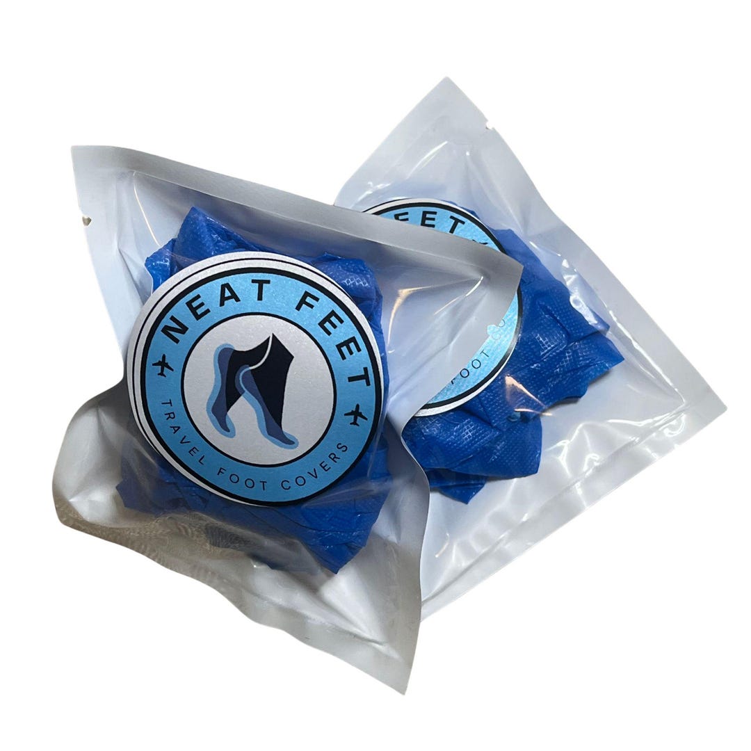 Neat Feet Travel Foot Covers - 2 Disposable Pairs - Convenient and ...