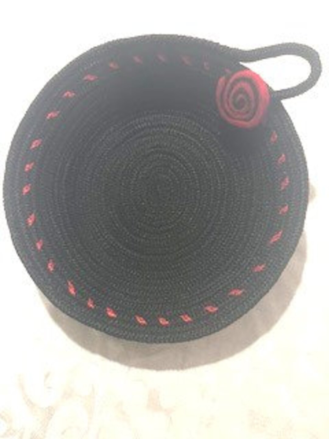 Black Decorative Rope Bowl/basket - Etsy