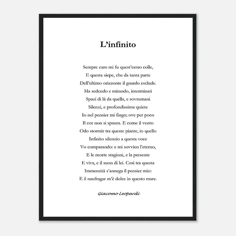 L'Infinito di Giacomo Leopardi - Poesia Digitale da Stampare - Download ...