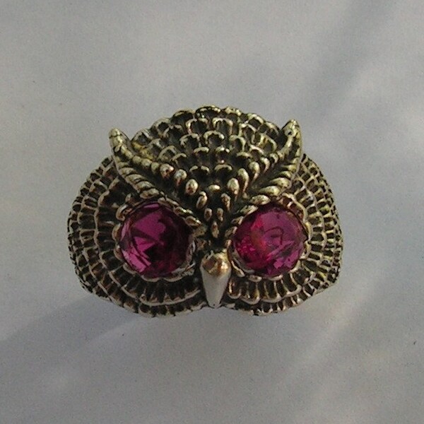 Red Owl Ring - Etsy
