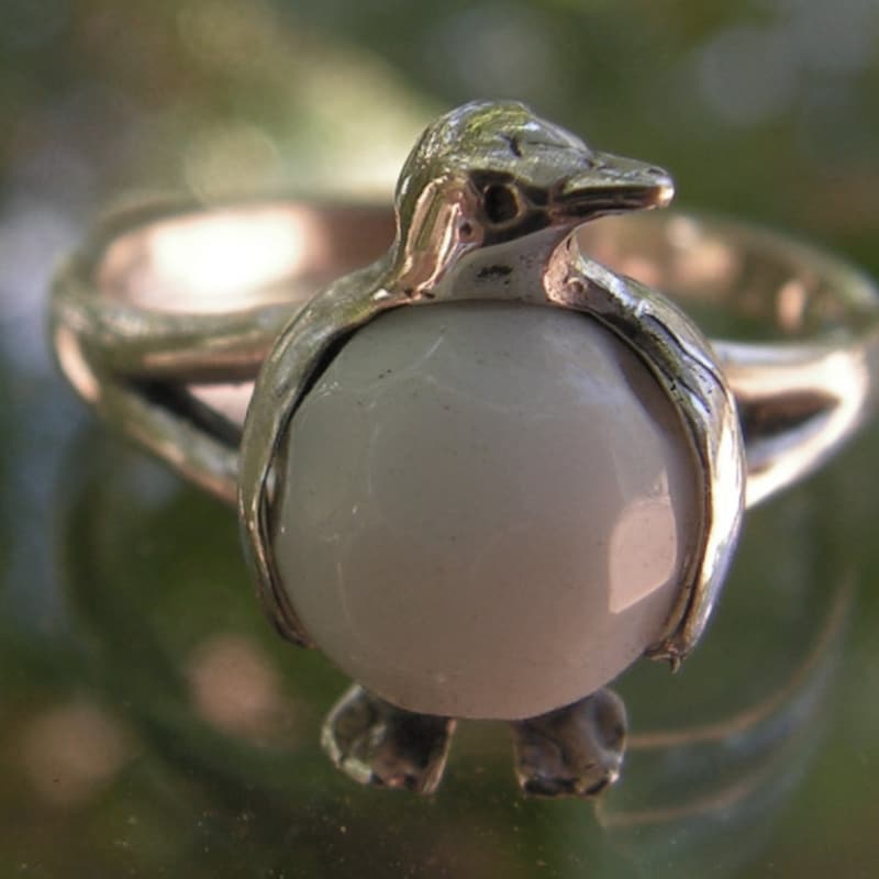 Silver Penguin - Etsy