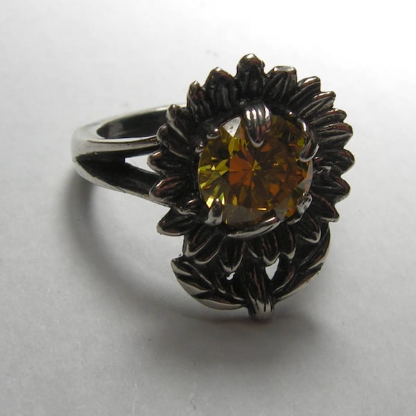 Sunflower Ring - Etsy
