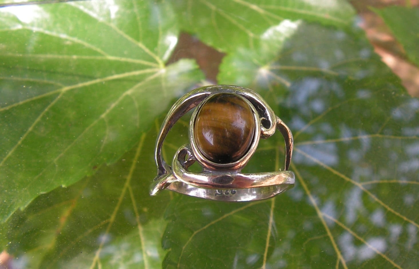Tiger Eye Ring in Sterling Silver - Etsy