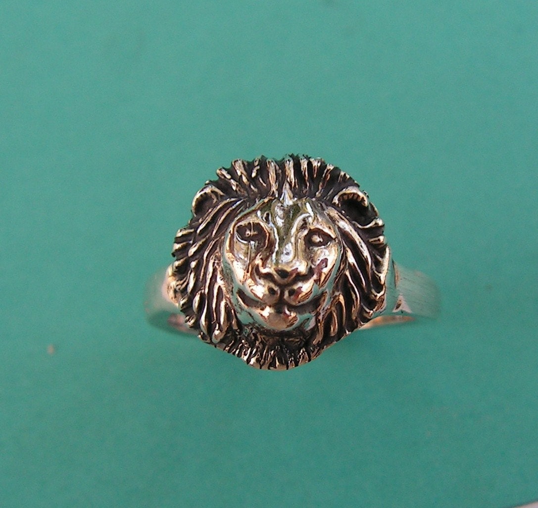 Lion Ring in Sterling Silver - Etsy