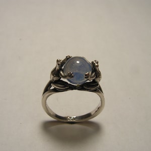 Frog Ring With Opalite in Sterling Silver - Etsy