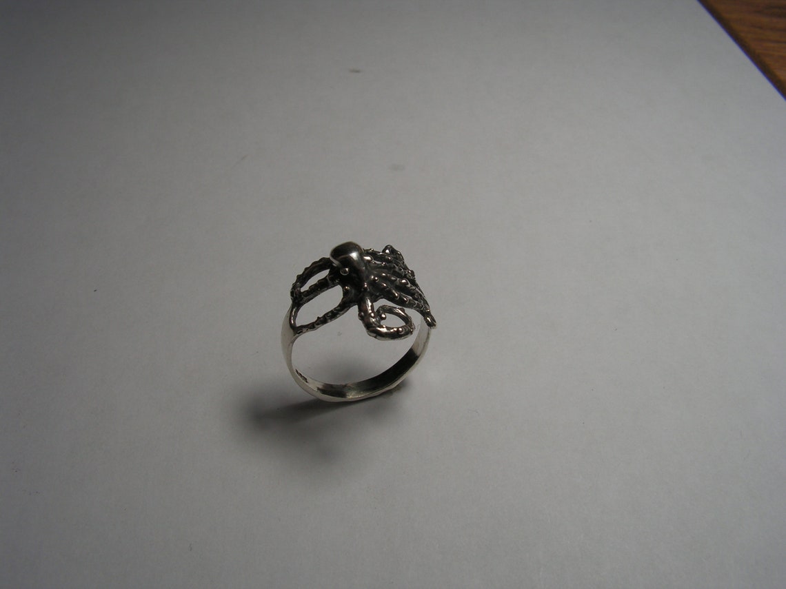 Octopus Ring In Sterling Silver | Etsy