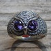 Owl Ring With Amethyst Eyes and Sterling Silver - Etsy