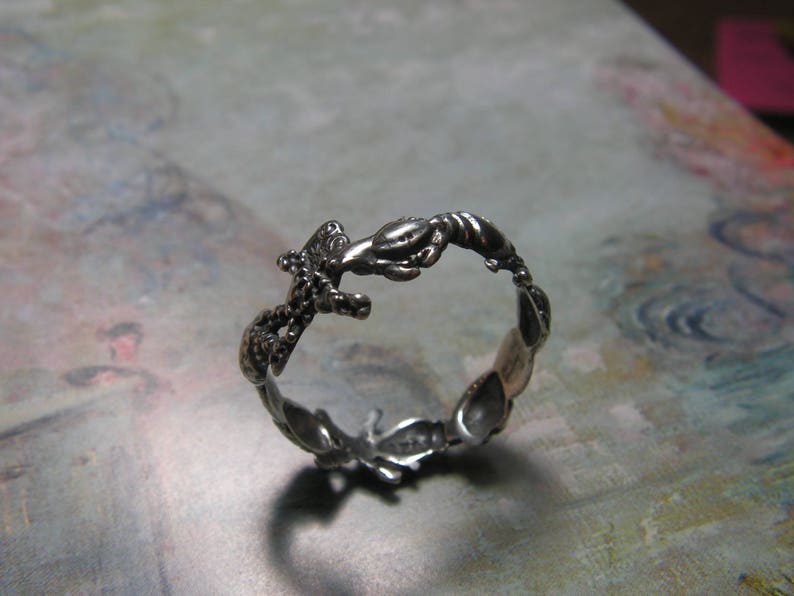 Sea Life Sterling Silver Ring - Etsy
