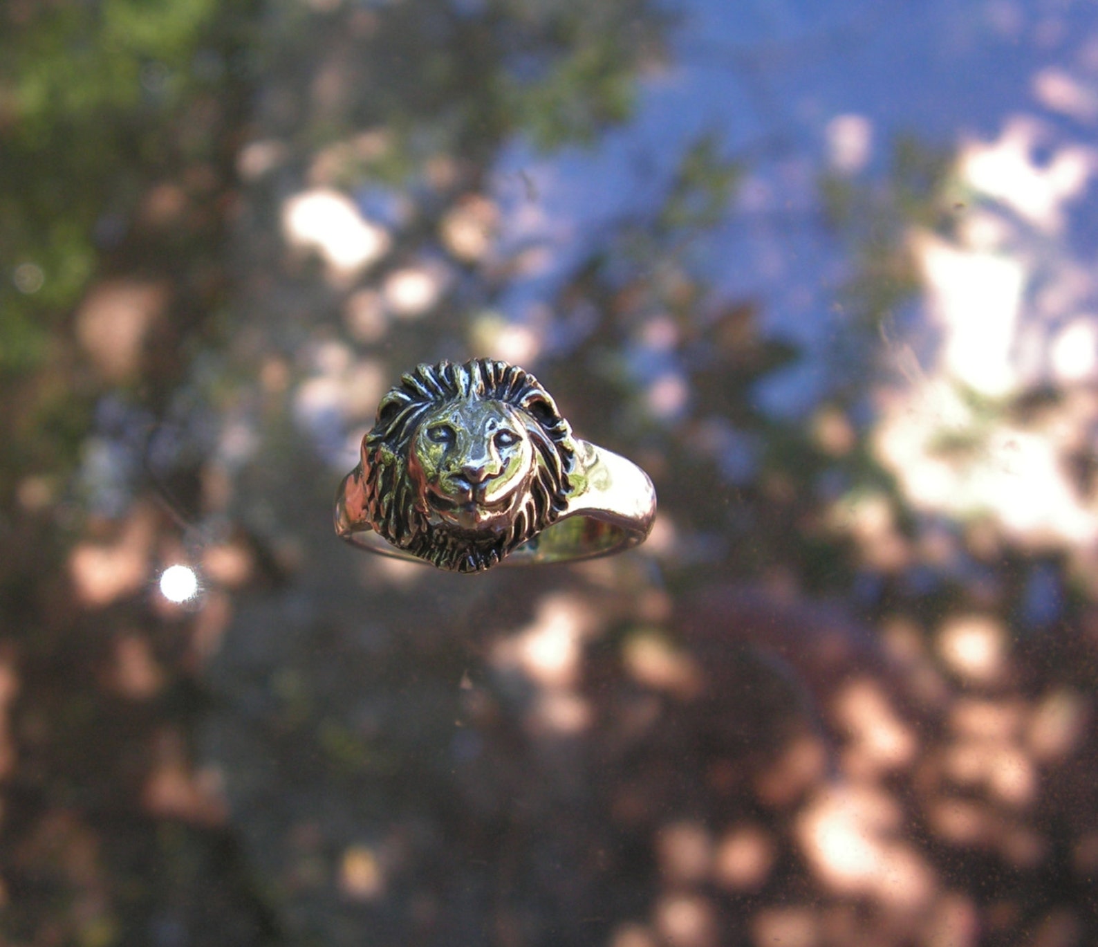 Lion Ring in Sterling Silver - Etsy