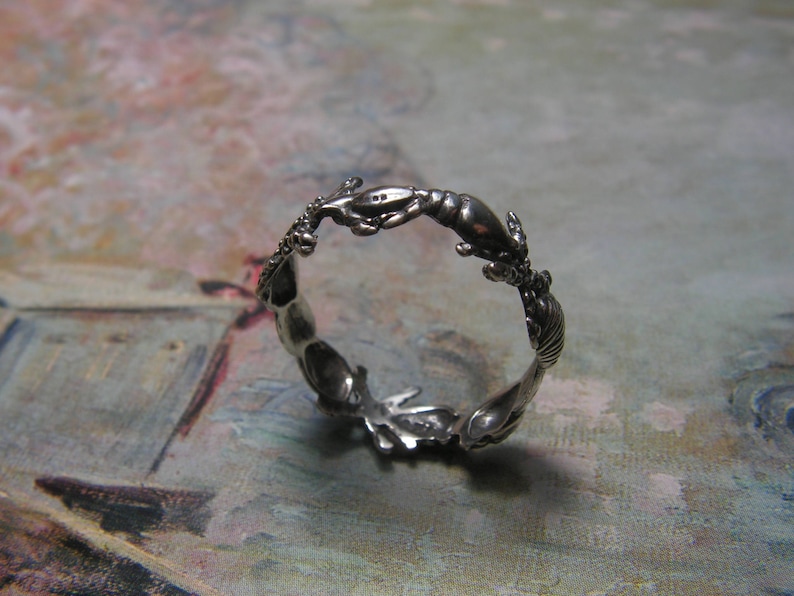 Sea Life Sterling Silver Ring - Etsy