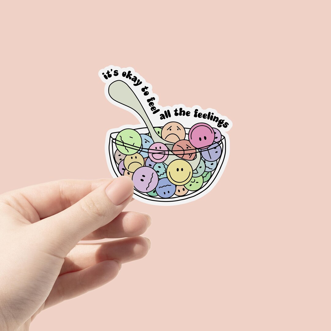 It's Okay to Feel All the Feelings Vinyl Sticker | Mental Health ...