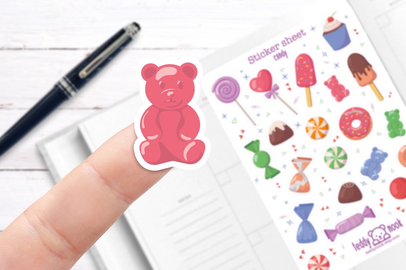 Sticker Sheet Candy | Sweets Lolly Pops A6 Matte Vinyl Sticker Set ...