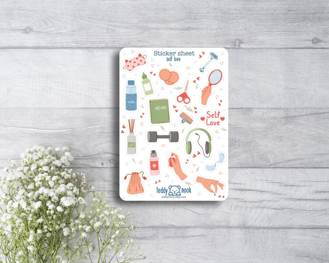 Sticker Sheet Self Love | Body Positivity A6 Matte Vinyl Sticker Set ...