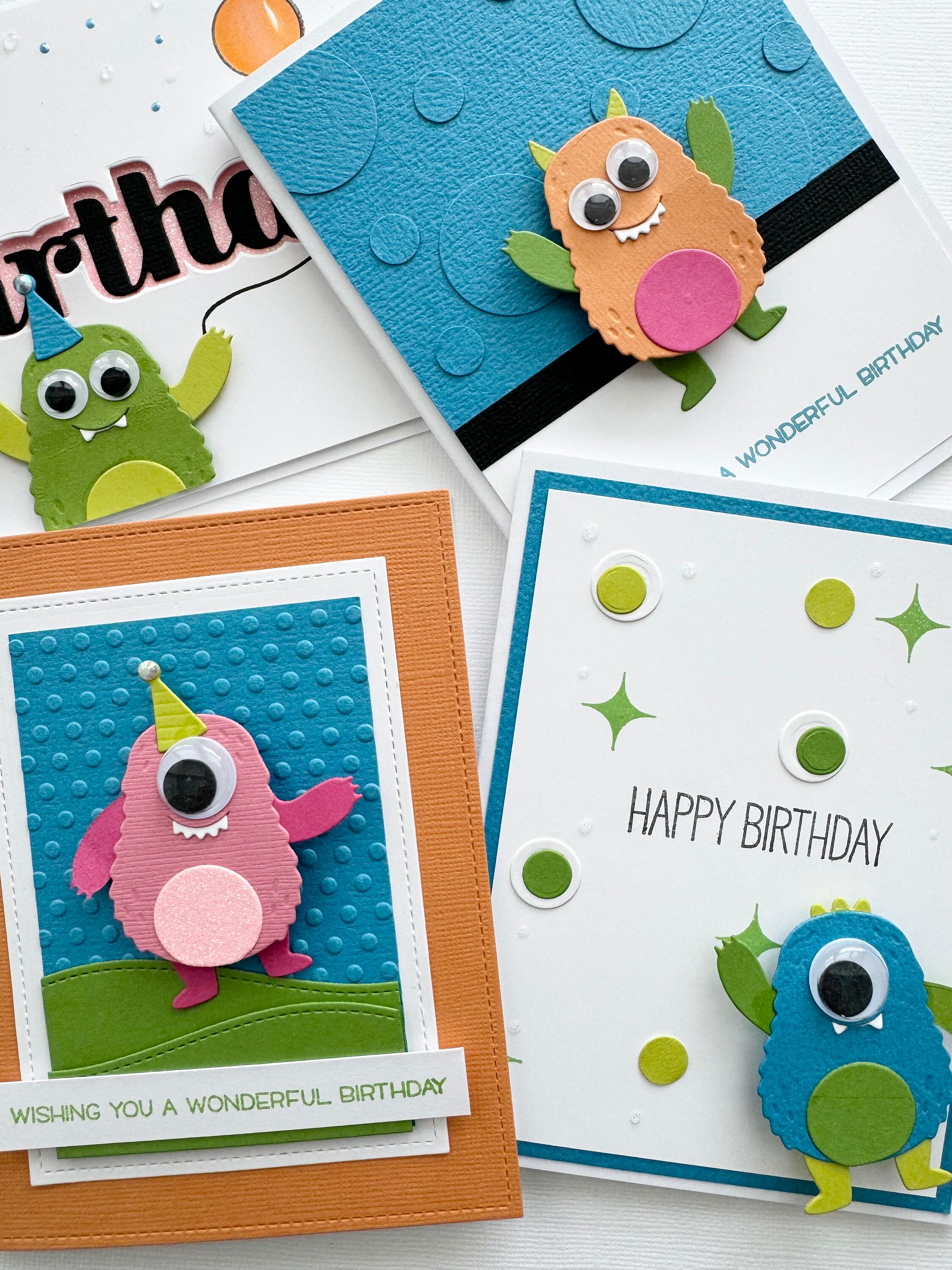 Monster-themed Birthday Cards for Kids, Perfect for Young Monsters ...