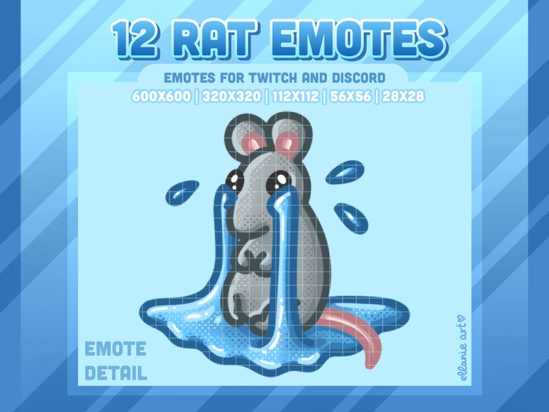 Rat Emotes (12) | Cute Rat Mouse Emotes | Twitch Emotes | Discord ...