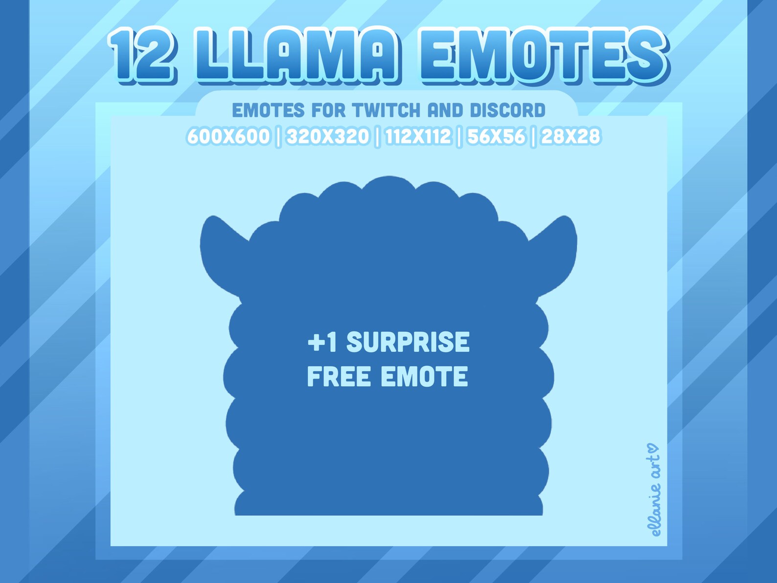 Llama Emotes (12+1) | Animated | Cute Alpaca Emotes | Free Surprise ...