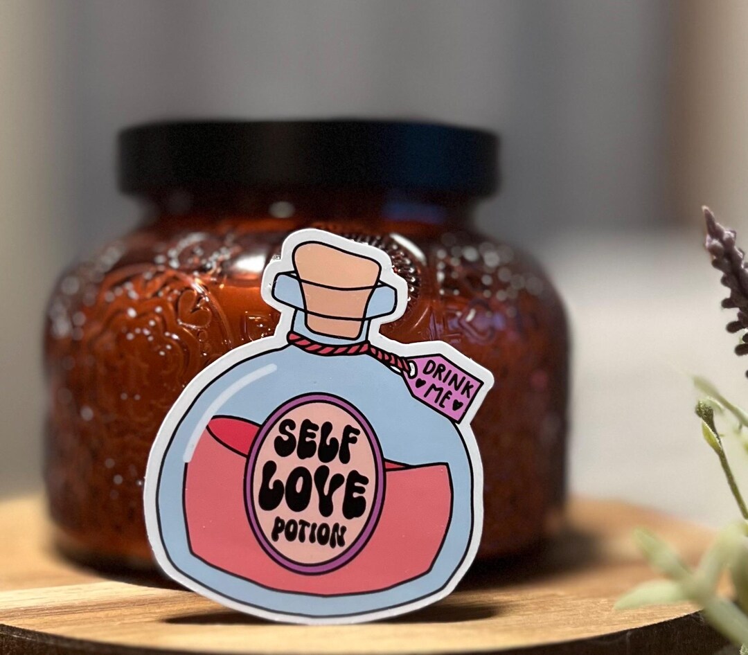 Self Love Potion Sticker | Waterproof Vinyl Decal - Etsy