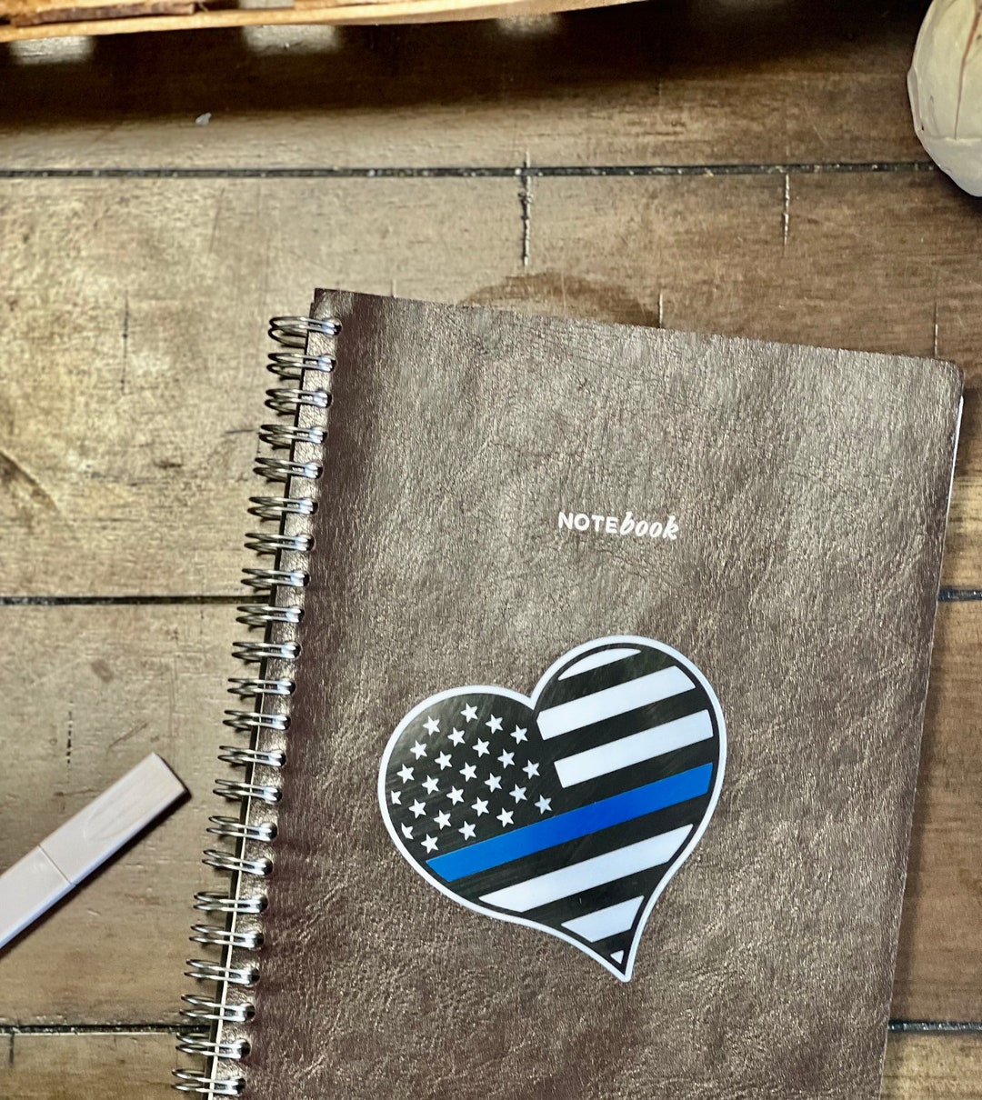 Thin Blue Line Heart Sticker, Waterproof Vinyl Sticker, Water Bottle ...