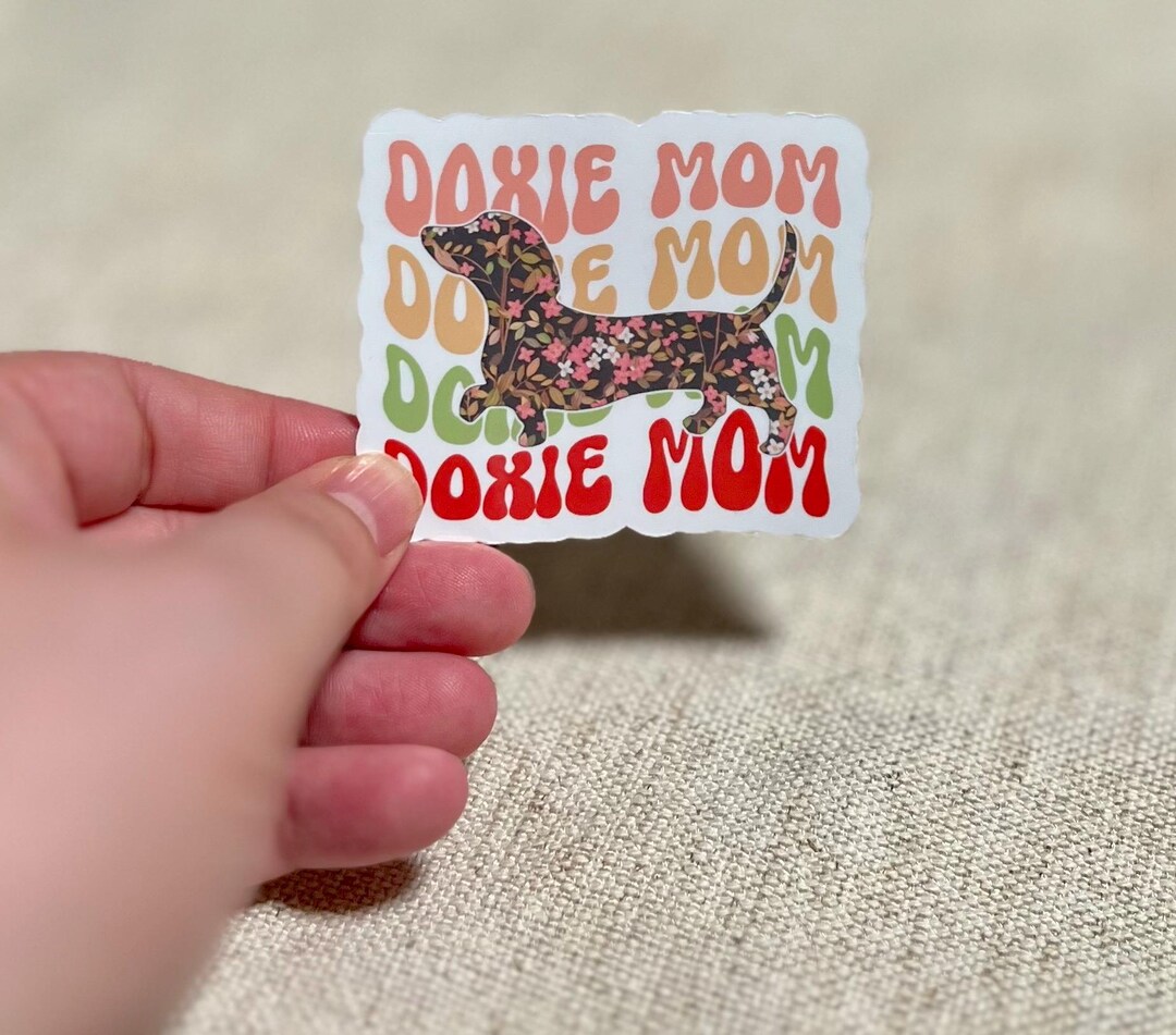 Dachshund Mama Vinyl Sticker, Doxie Dog Mom Decal - Etsy