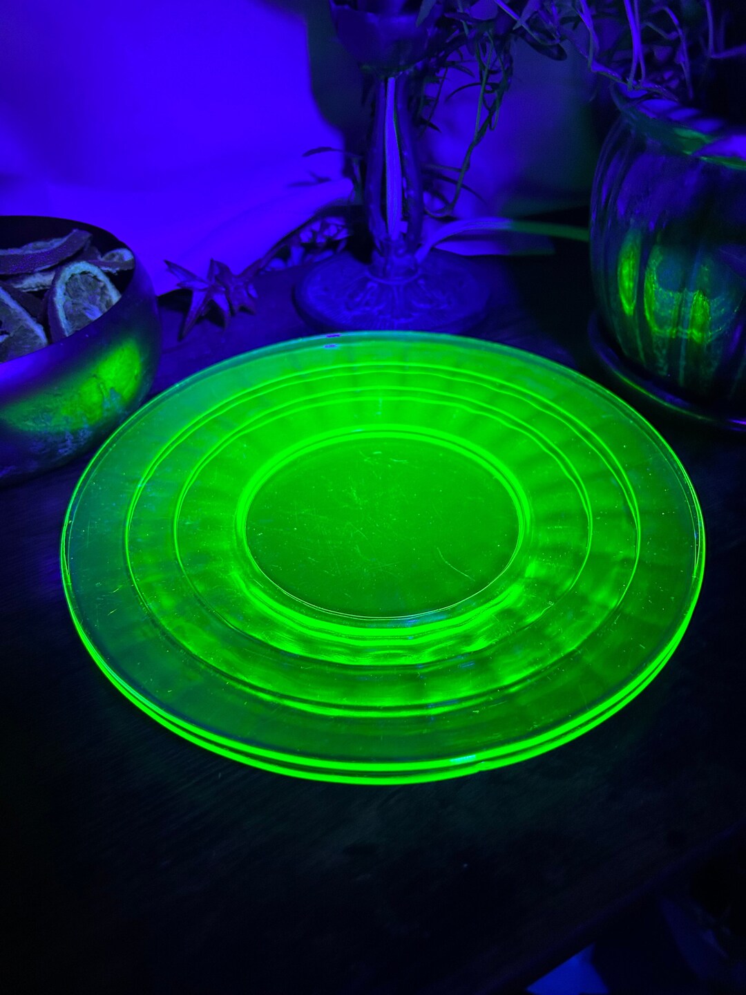 Set of Two Antique Uranium Plates - Etsy