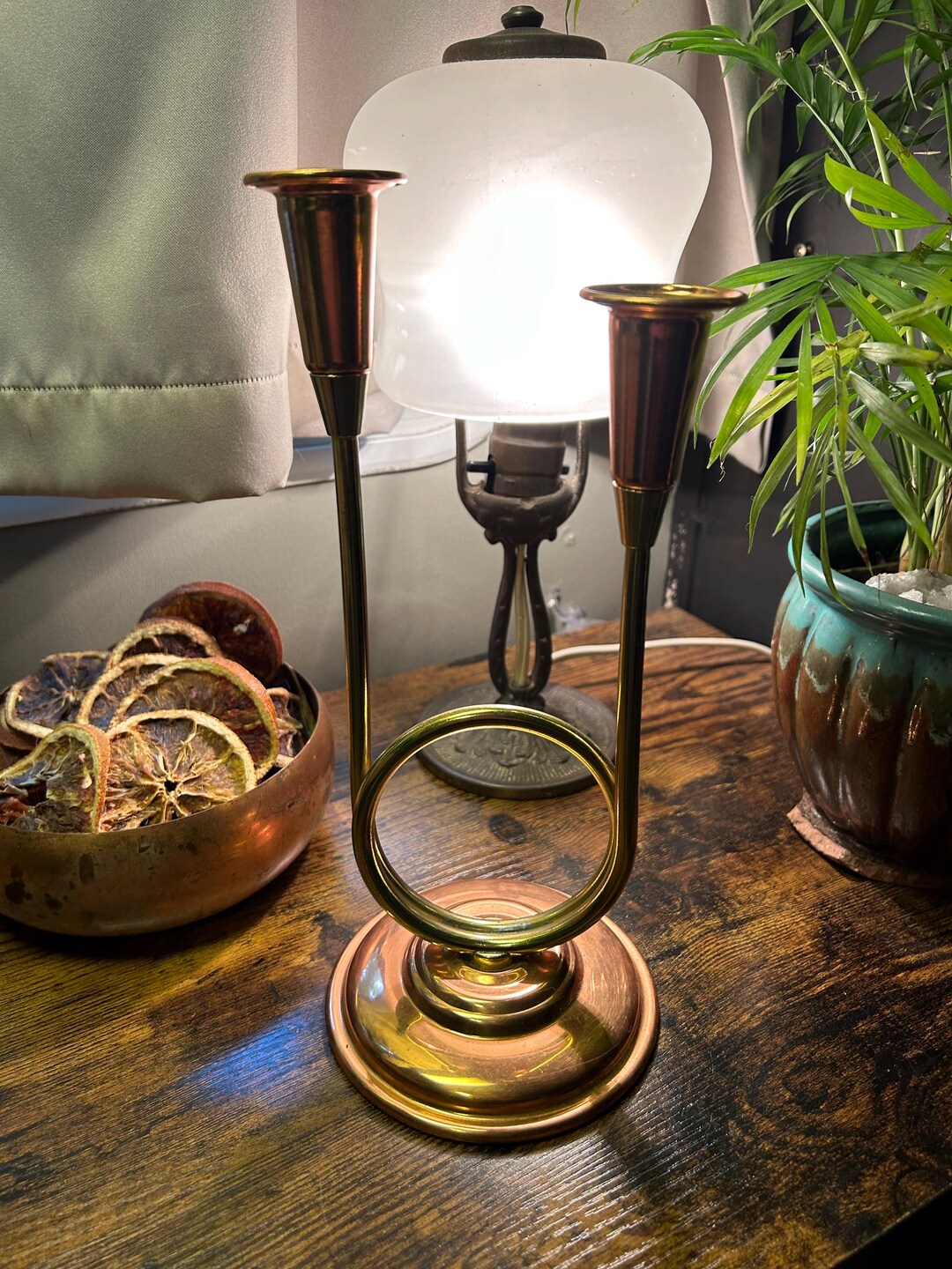 MCM Vintage Coppercraft Guild Brass & Copper Candlestick Holder - Etsy
