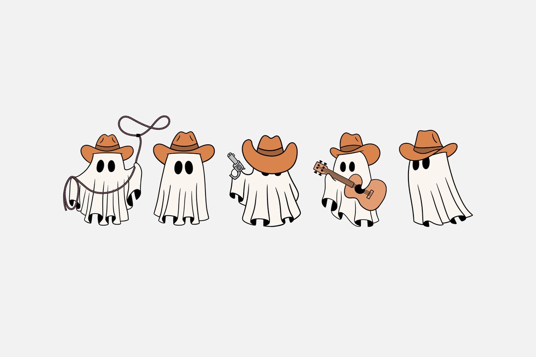 Cowboy Ghosts! Howdy Halloween! SVG - Etsy
