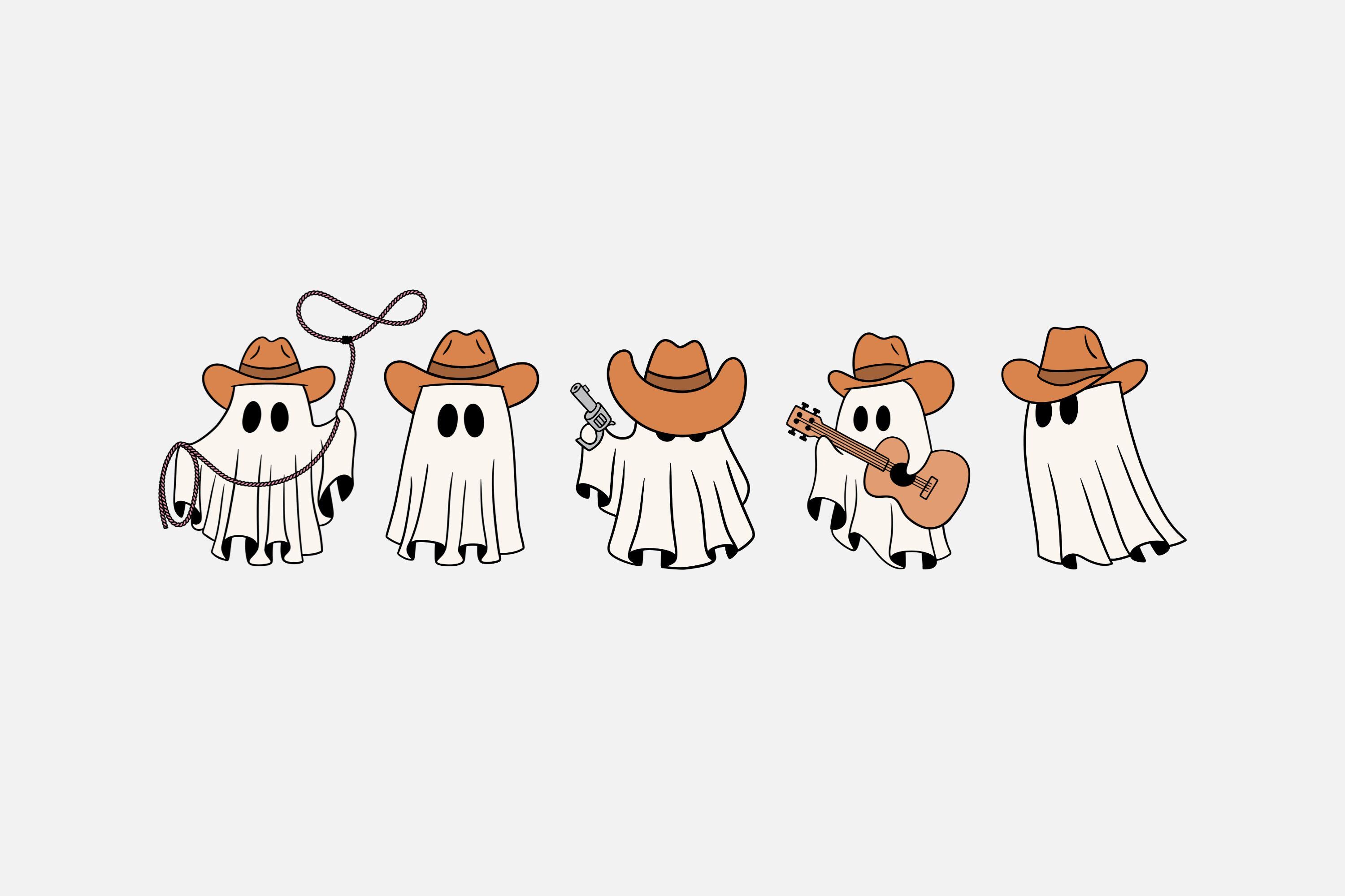 Cowboy Ghosts! Howdy Halloween! SVG - Etsy