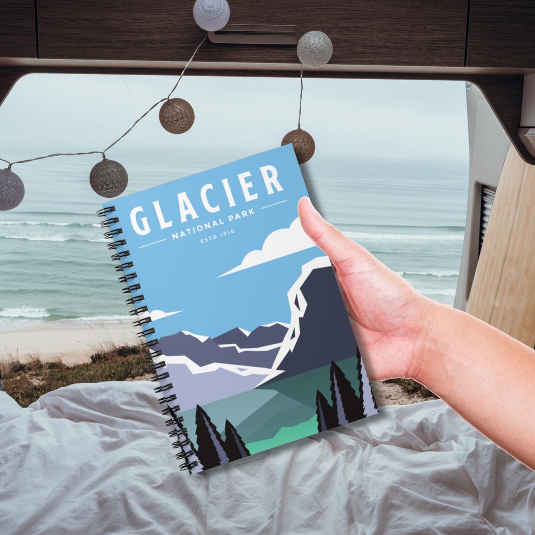 Glacier National Park Travel Journal, Outdoor Lover Gift, US National ...
