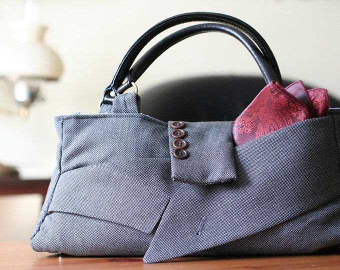 Gray Underarm Suit Purse - Etsy