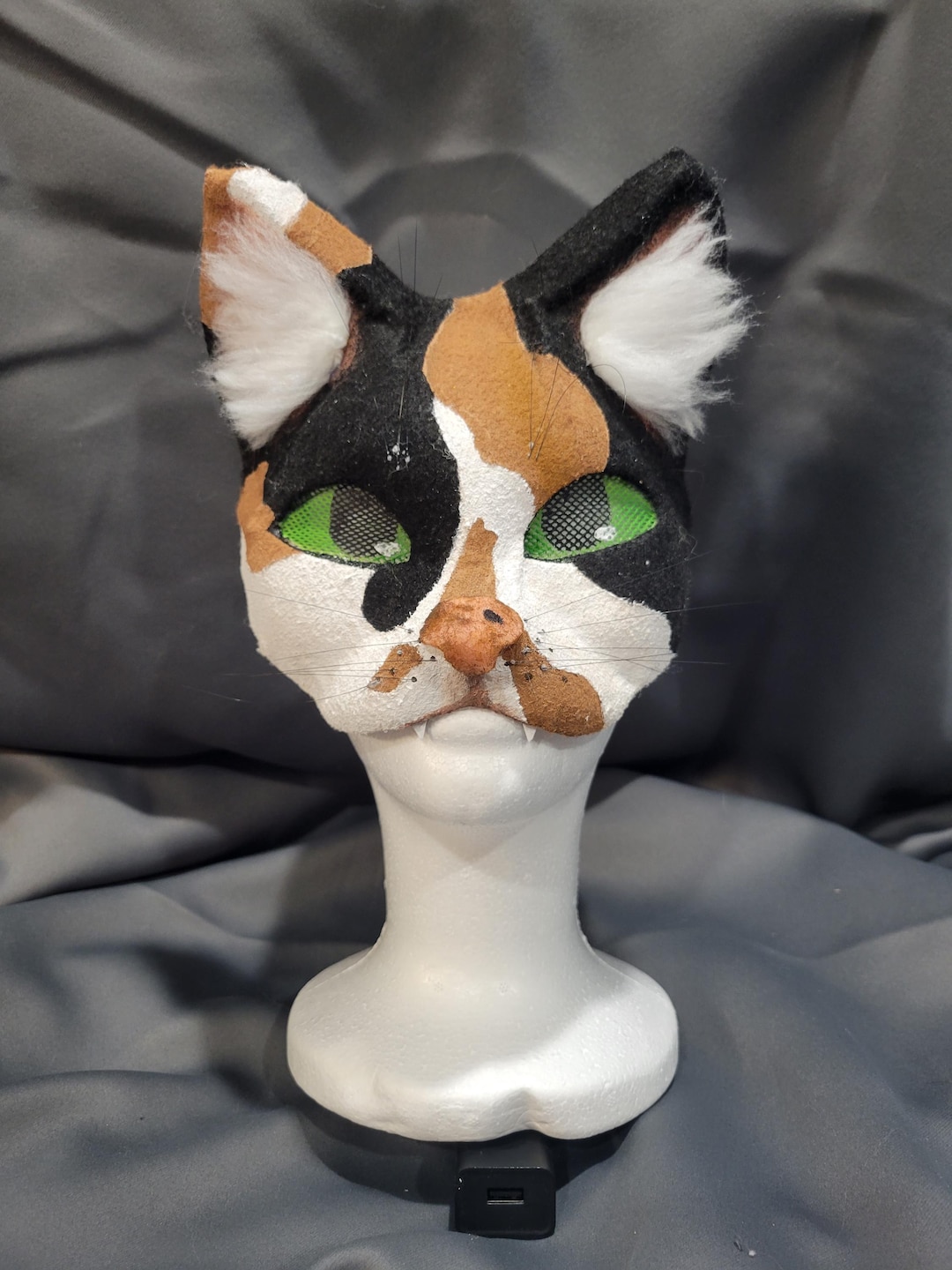 Calico Cat Mask Animal Mask Therian Mask Good for Costumes, Therians ...