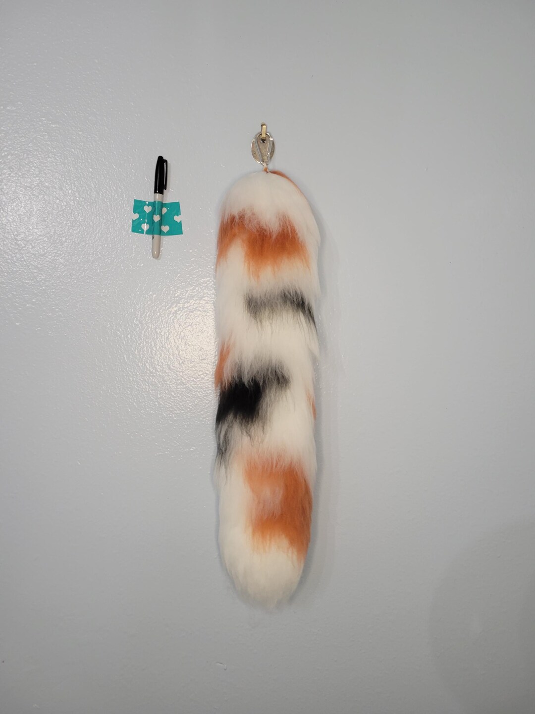 Calico Cat Tail Yarn Tail Good for Costumes, Therians, Furries, or ...