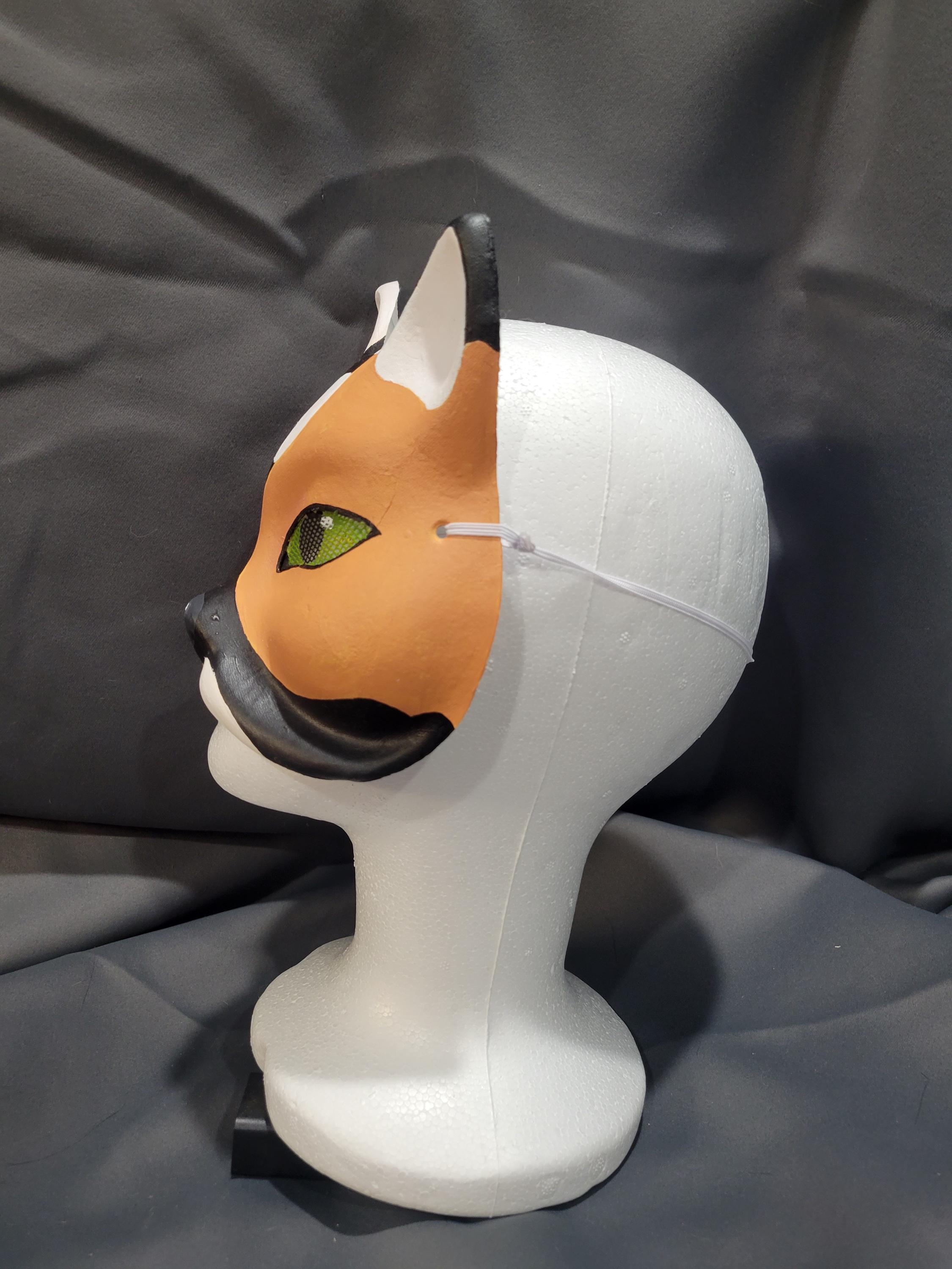Calico Cat Mask Animal Mask Therian Mask Good for Costumes, Therians ...