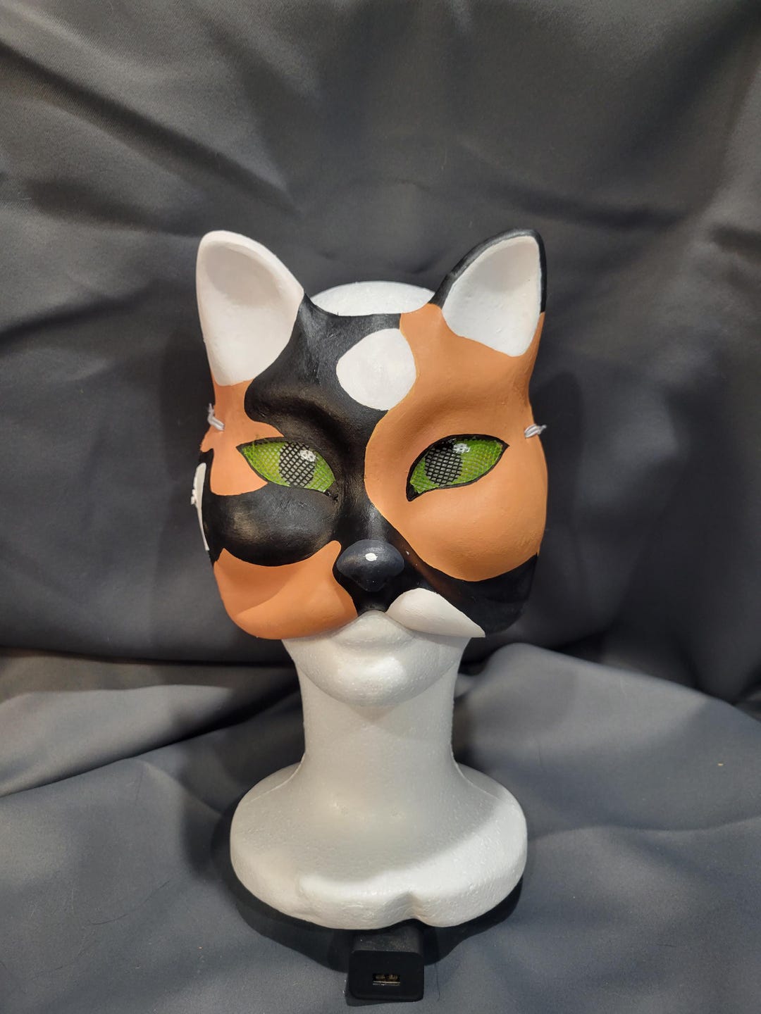 Calico Cat Mask | Animal Mask | Therian Mask | Good for Costumes ...