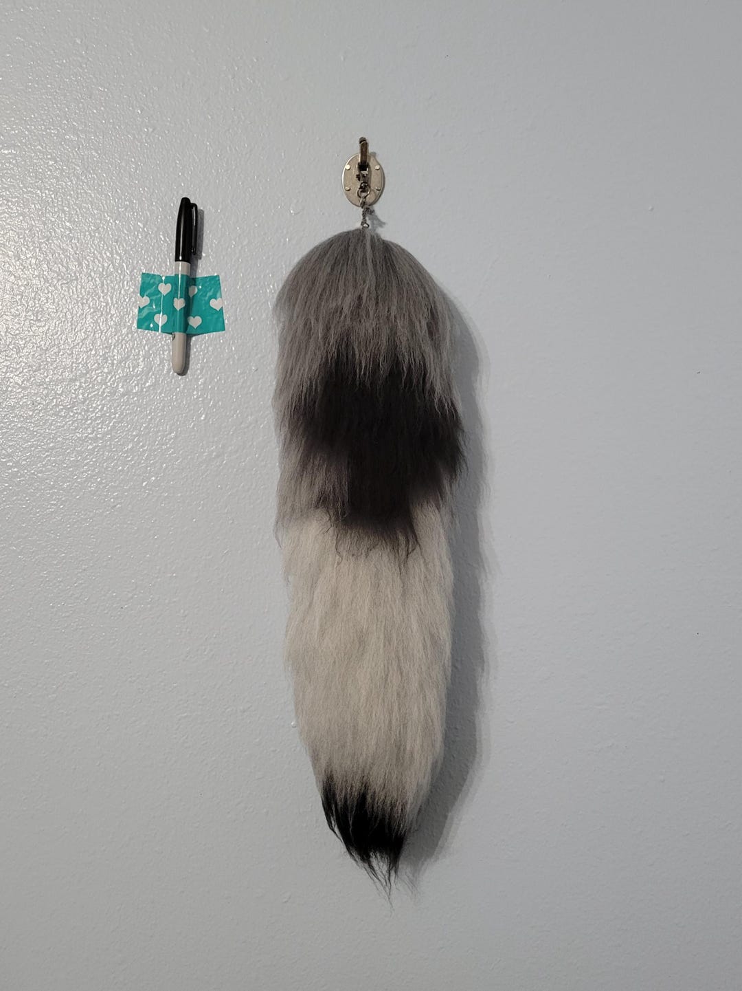 Gray Wolf Tail Yarn Tail Good for Costumes, Therians, Furries, or ...