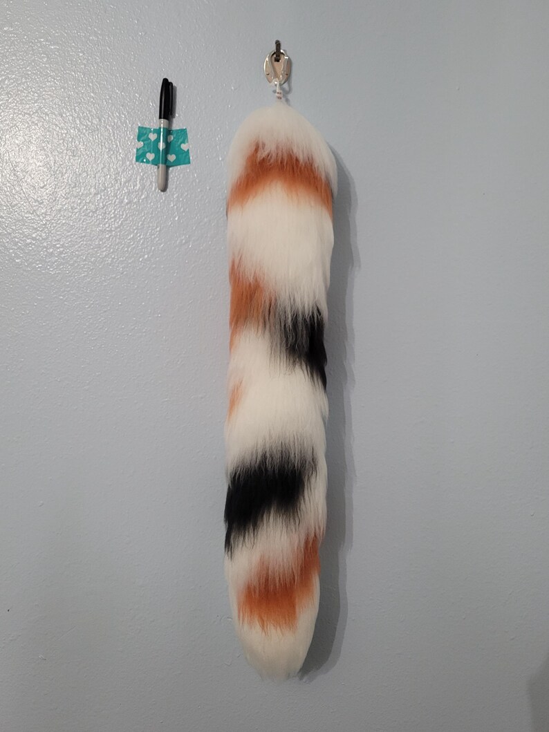 ON HOLD for Amanda Calico Cat Tail Yarn Tail Good for Costumes ...