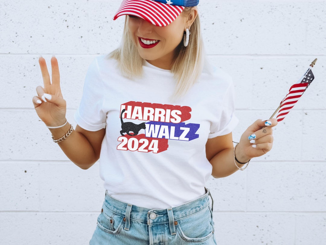 Harris Walz 2024 Cat Shirt, Kamala Cat Shirt, Cats for Kamala, Harris ...
