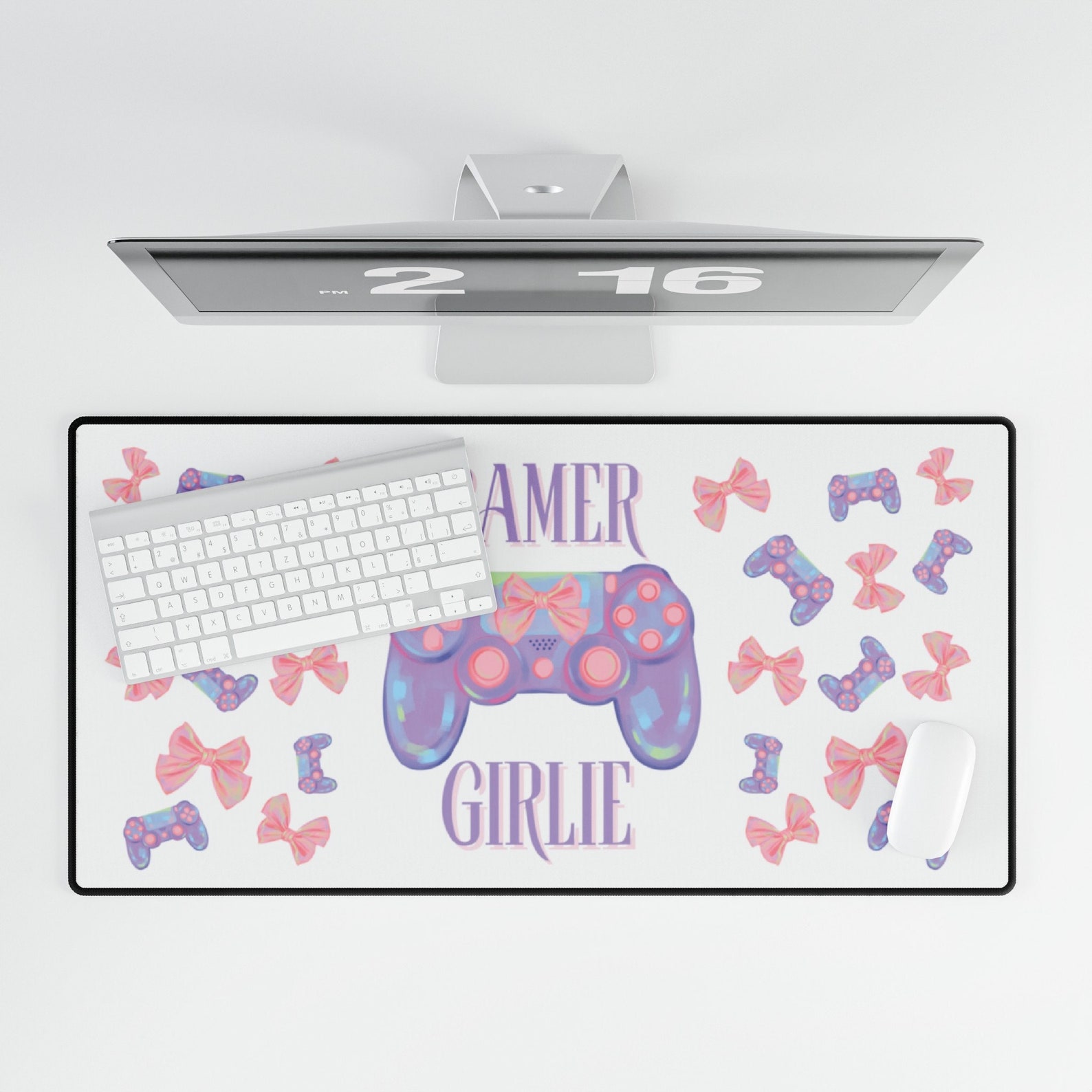 Gamer Girl Desk Mat, Gift for Gamer Girl, Extended Mouse Pad, Aesthetic ...