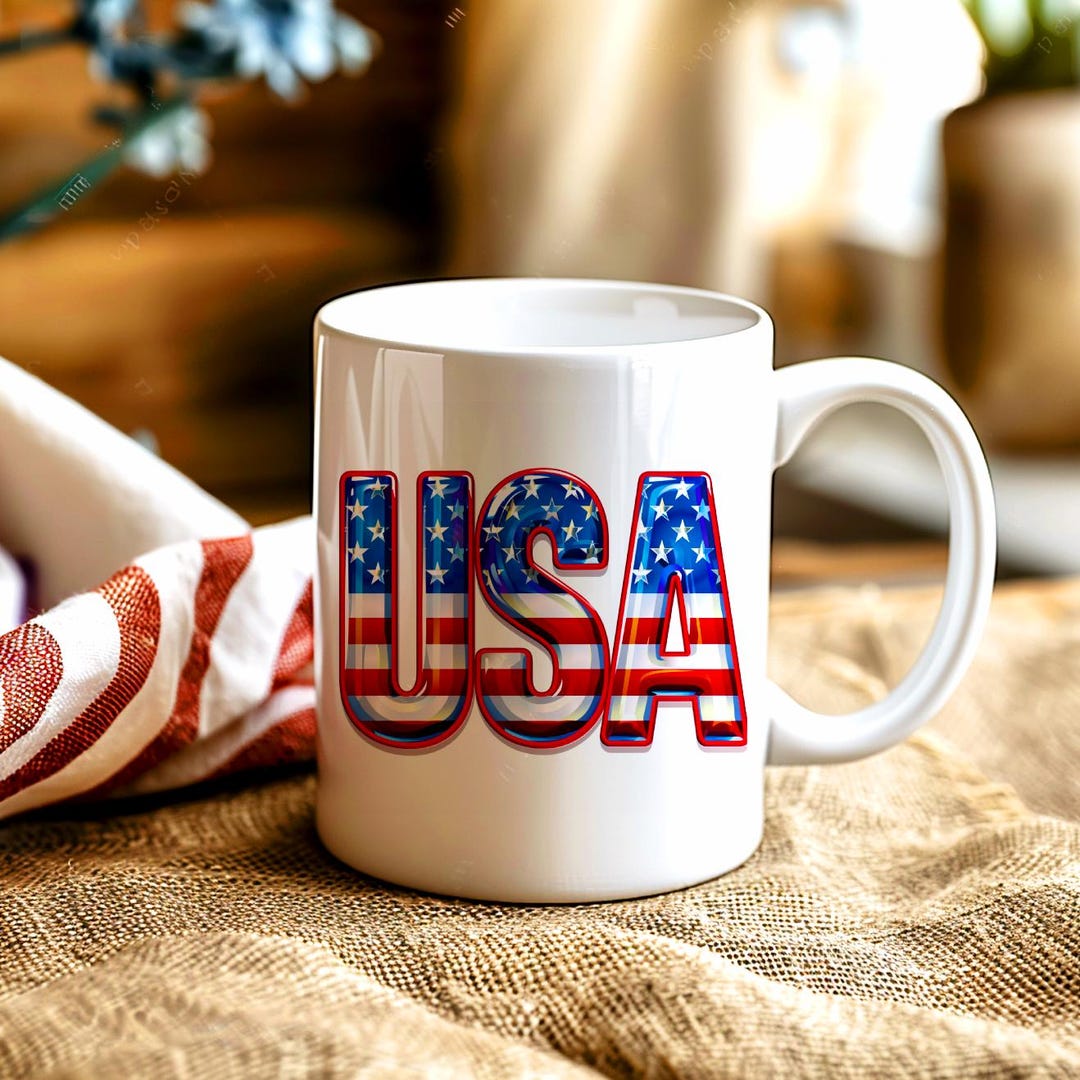USA Flag Mug, Patriotic Mug, American Flag Cup, Election Day, President ...