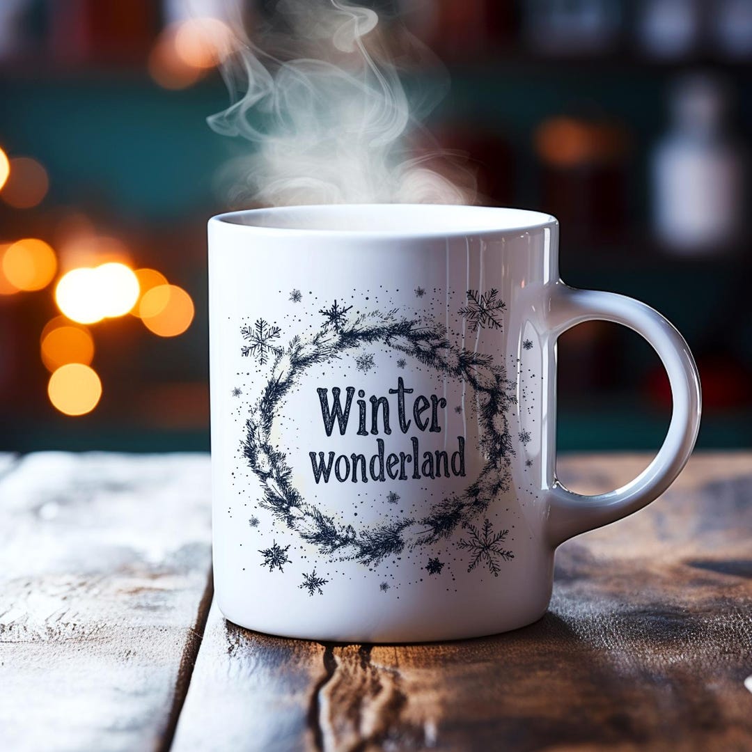 Winter Wonderland Mug, Snow Lover Cup, Winter Wonderland, Snowflakes ...