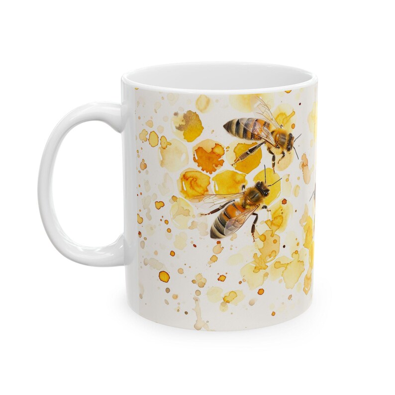 Bumble Bee Mug, Honey Bee Mug, Honey Comb Cup, Garden Lover, Nature ...