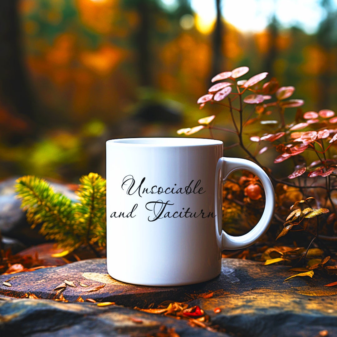 Unsociable and Taciturn Mug, Pride and Prejudice, Jane Austen Quote ...