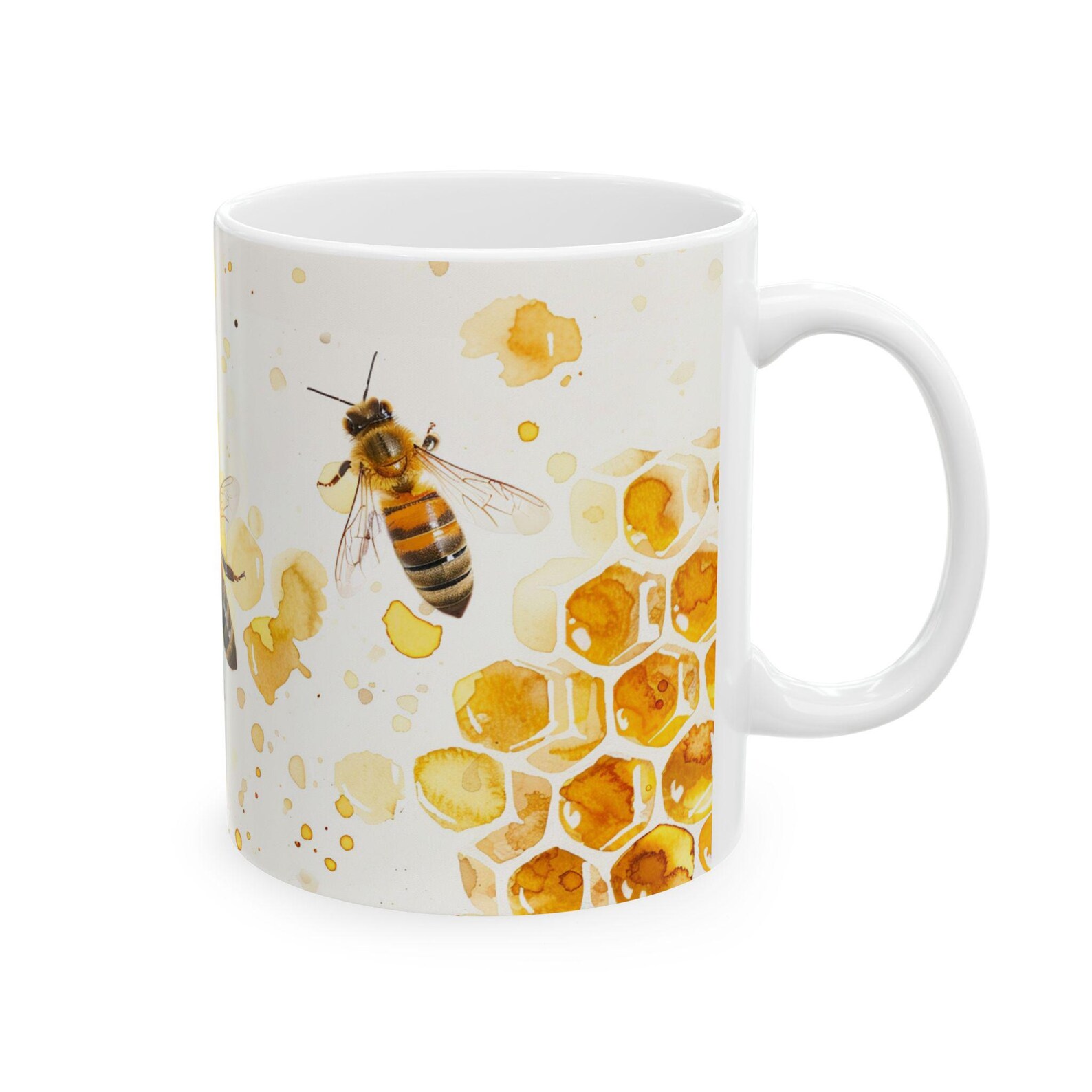 Bumble Bee Mug, Honey Bee Mug, Honey Comb Cup, Garden Lover, Nature ...
