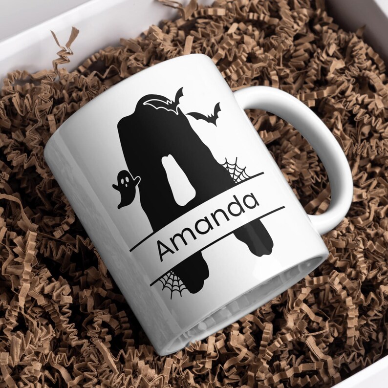 Halloween Split Monogram Svg, Halloween Png, Halloween Monogram Clipart, Halloween Letter ...