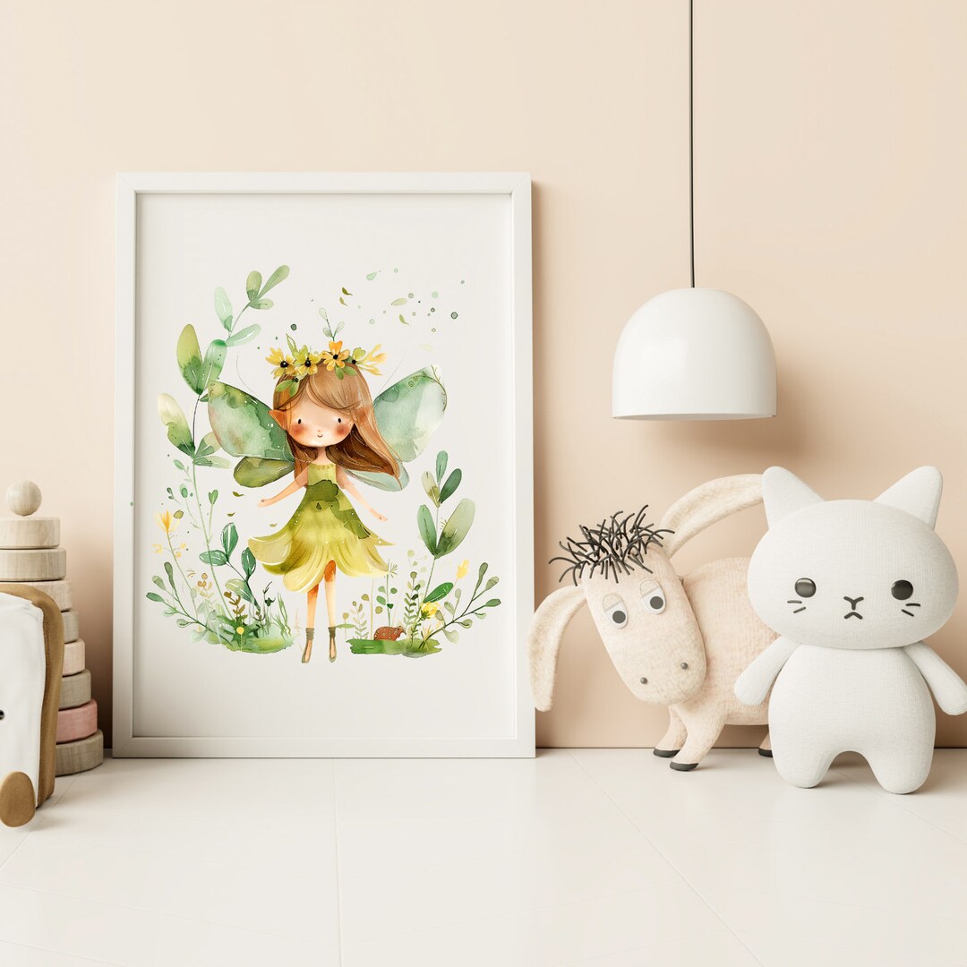 Fairy Nursery Decor, Fairy Wall Art, Pink Girls Room Decor, Fairy ...