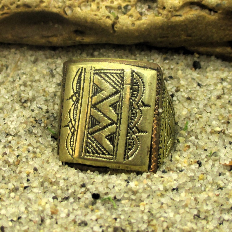 Etched Copper Ring - Etsy