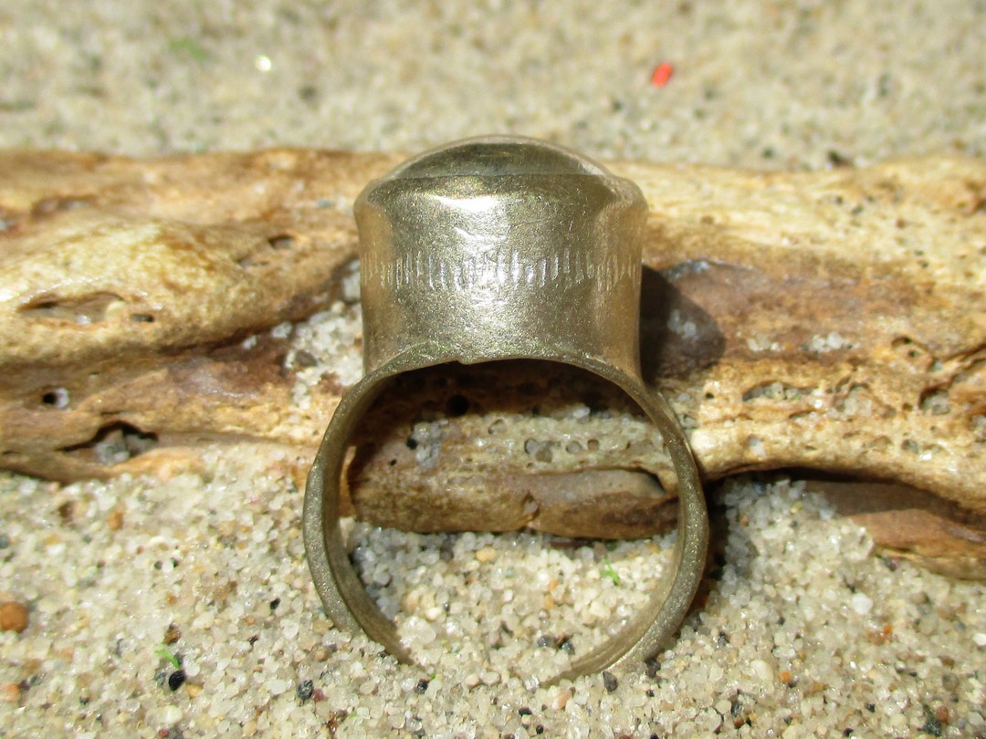 Old Stamped Silver Gris-gris Amulet Ring With Rounded Top - Etsy