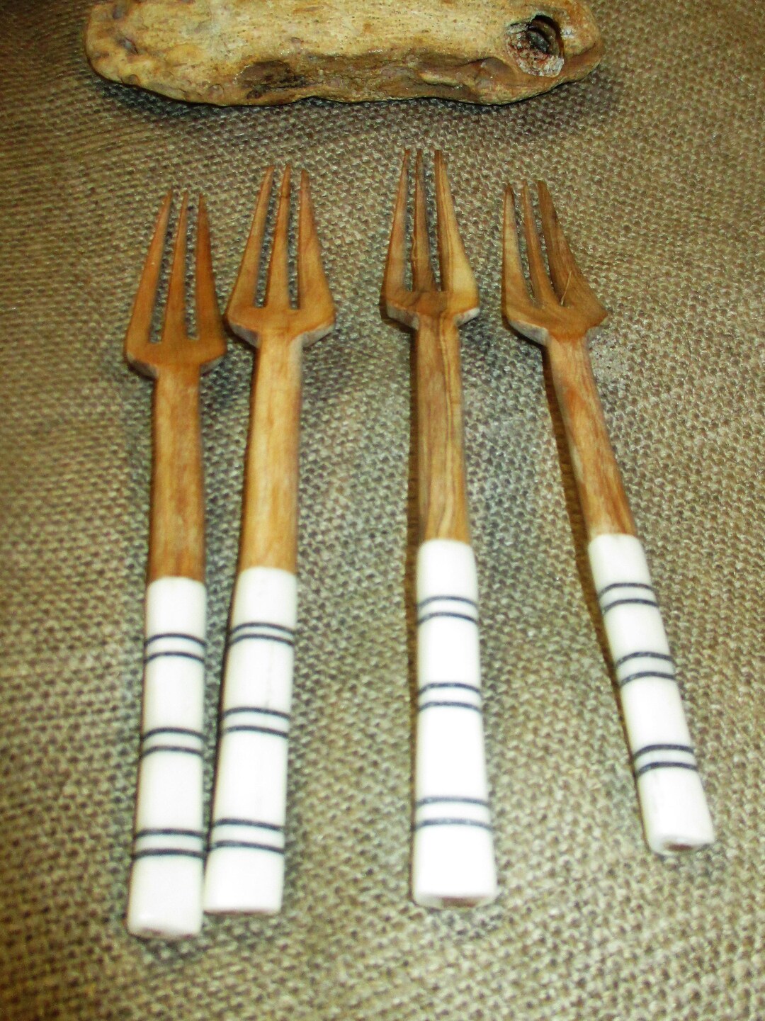 African Wood and Bone Fork Utensil - Etsy