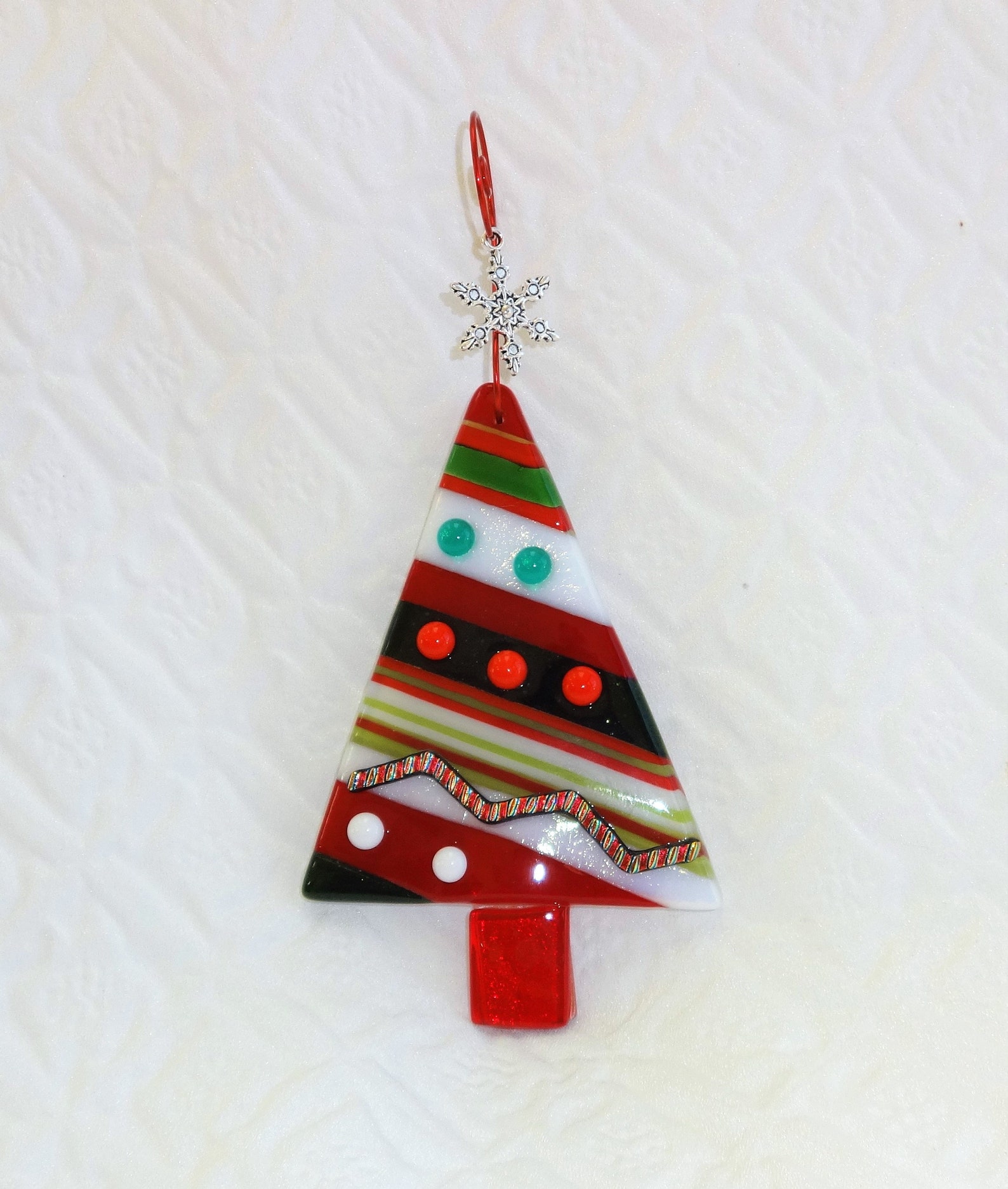 Fused Glass Christmas Tree Ornament Patchwork Christmas Tree - Etsy