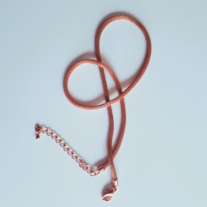 Copper Mesh Necklace - Etsy