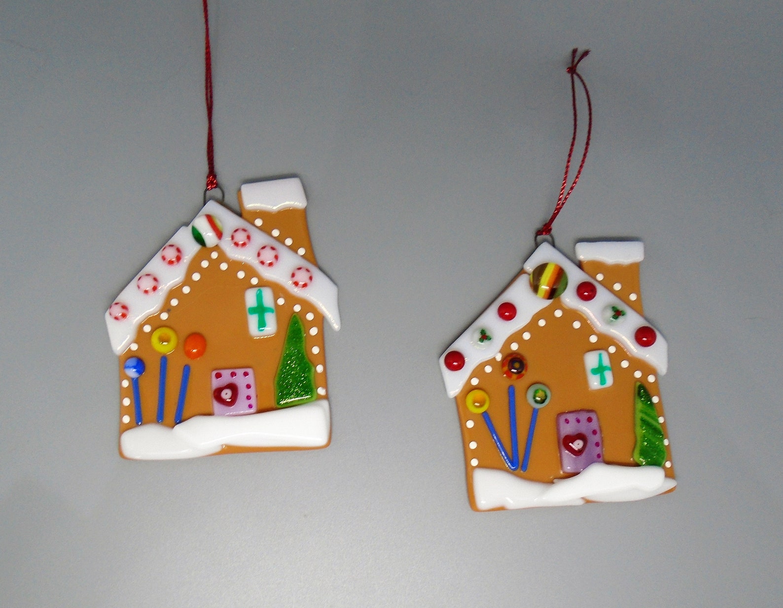 Fused Glass Holiday Gingerbread House, Small Christmas Ginger Bread ...
